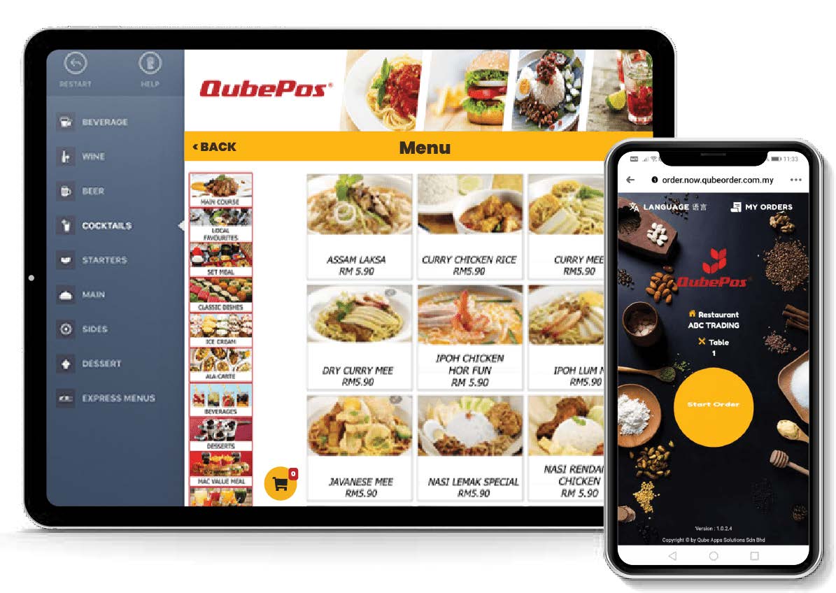 Digital Menu Ordering - QubePos: All-in-one Restaurant & Retail POS System